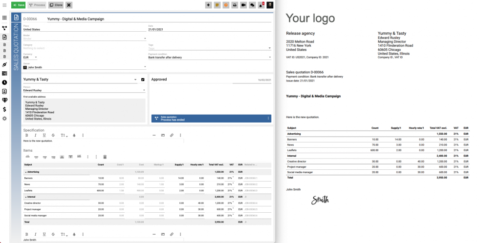 About Sales Quotation - Teamogy